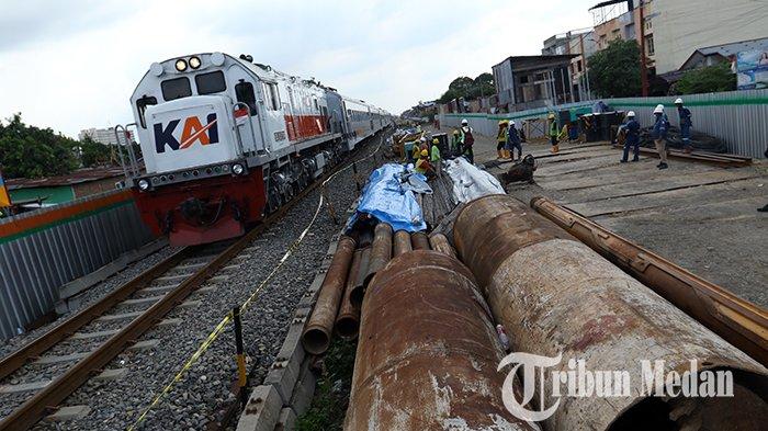 Berita Foto: Progres Pengerjaan Jalur Layang Kereta Api Medan-Binjai ...