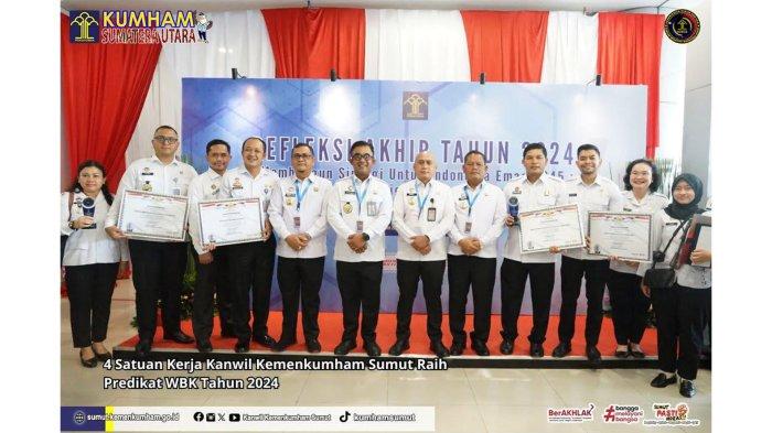 4 Satuan Kerja Kanwil Kemenkumham Sumut Raih Predikat WBK Tahun 2024 - Tribun-medan.com
