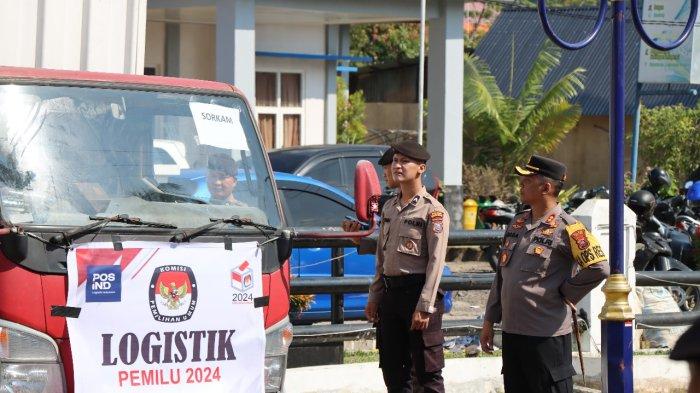 Polres Tapteng Kawal Ketat Pergeseran Logistik Pemilu 2024 hingga ke TPS - Tribun-medan.com