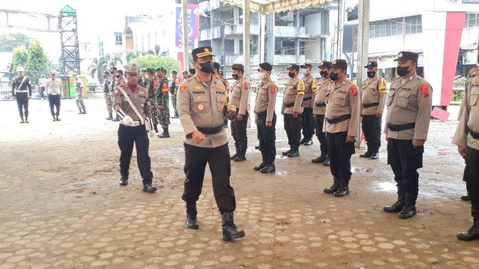 Kapolres Padangsidimpuan Pimpin Apel Gelar Pasukan Operasi Lilin Toba 2022 - Tribun-medan.com