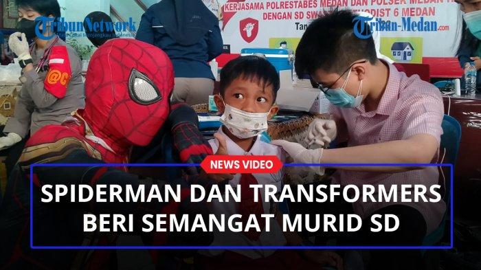 Ada Spiderman dan Transformers saat Vaksinasi Murid SD di Methodist 6 ...