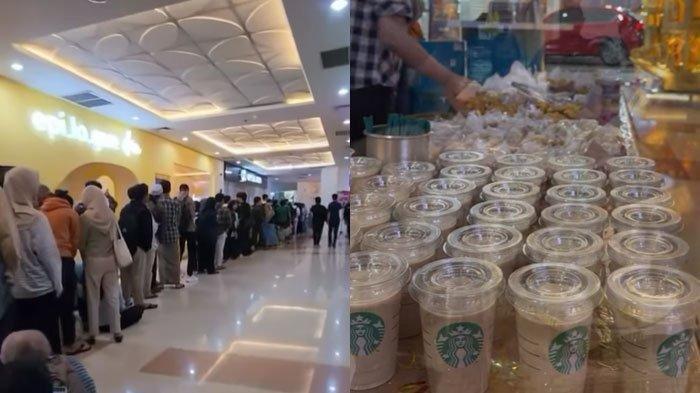 RATUSAN Pengunjung Mal Antre Panjang Demi Takjil Gratis Minuman Starbucks, Padahal Minta ...
