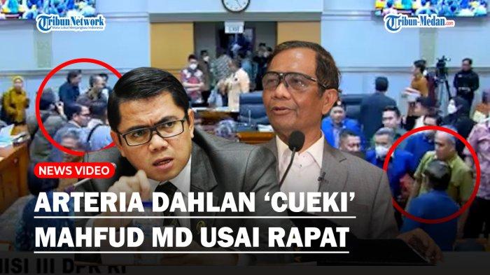 Arteria Dahlan ‘Cueki’ Mahfud MD, Hanya Sapa Menkeu Sri Mulyani Usai Rapat Dengar Pendapat Umum ...