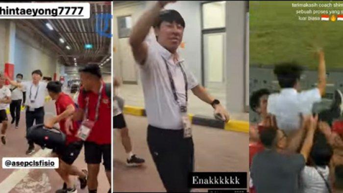 SUASANA di Ruang Ganti Timnas Indonesia U-23: Joget Shin Tae-yong hingga Pelukan Erick Thohir ...