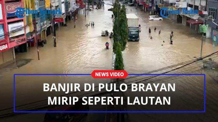 SUASANA Banjir di Pulo Brayan Yang Belum Surut dan Mirip Seperti Lautan ...