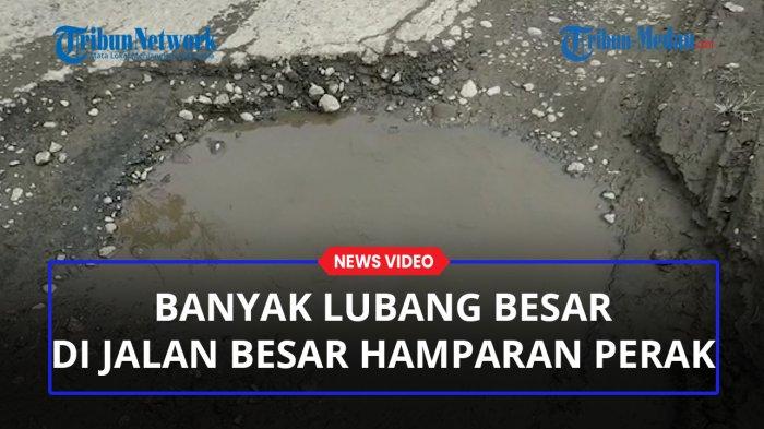 Buat Warga Tak Nyaman, Banyak Lubang Sepanjang Jalan Besar Hamparan ...