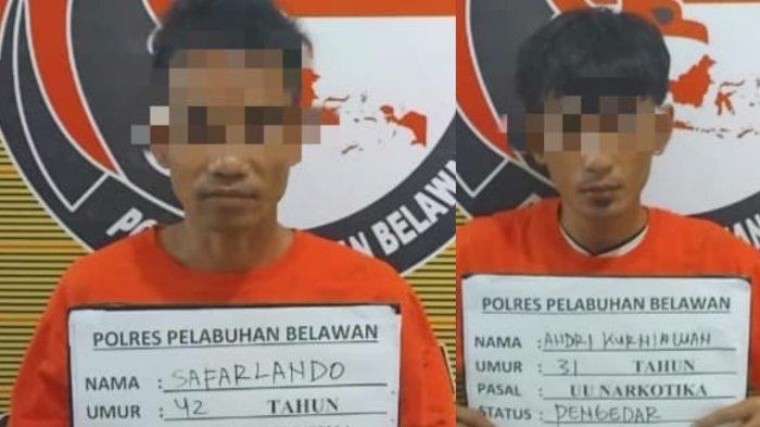 Sat Narkoba Polres Pelabuhan Belawan Tangkap Dua Pengedar Narkoba di Marelan - Tribun-medan.com