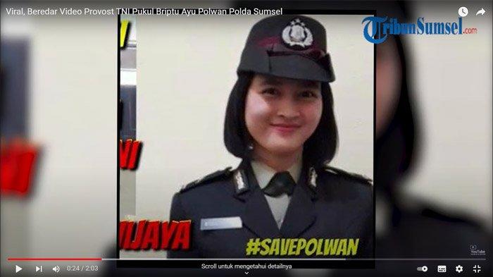 VIDEO Viral Polwan Briptu Ayu Dipukul Anggota TNI Kodam Sriwijaya ...