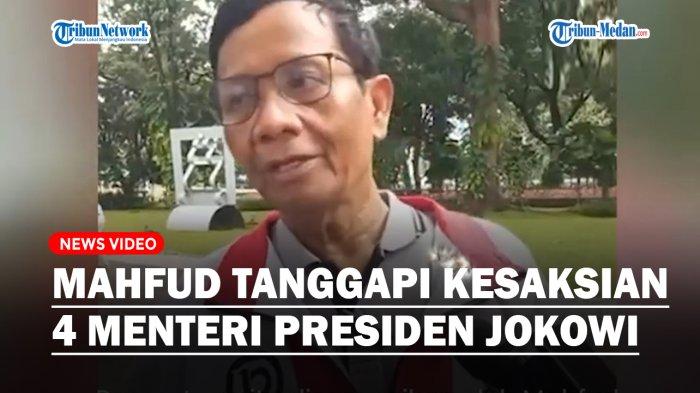 Mahfud MD Tanggapi Kesaksian 4 Menteri Presiden Jokowi yang Menjadi Saksi Sidang Sengketa ...
