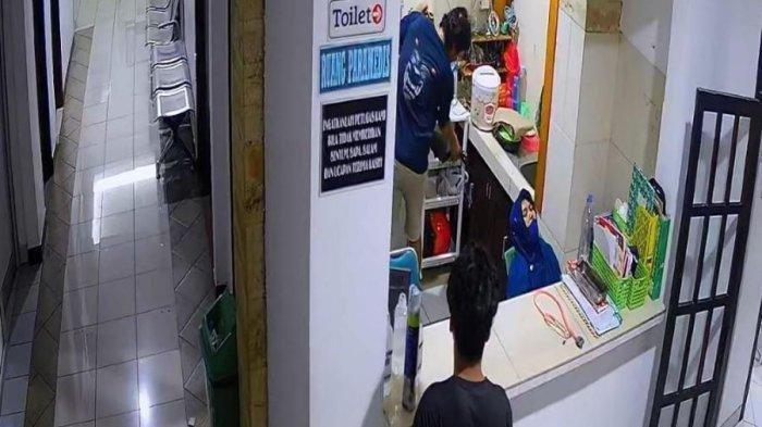 DETIK-detik Pencuri Nekat Bobol Klinik, Padahal Perawat Jaga Tidur Lelap di Depan Konter ...