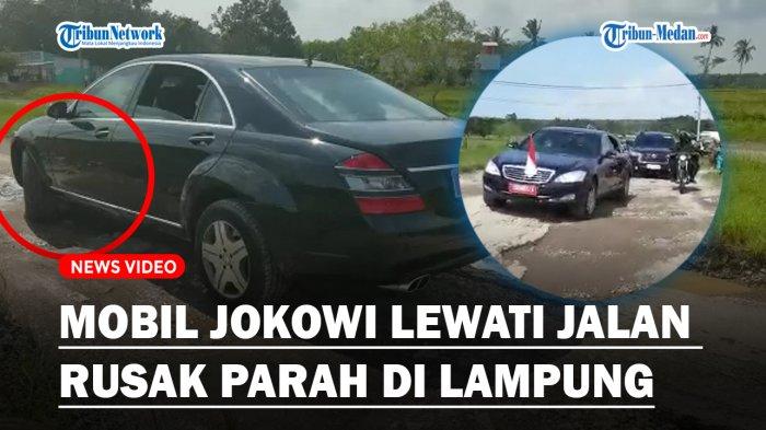Detik-detik Mobil Presiden Jokowi Lewati Jalan Rusak Parah saat Kunjungan Kerja di Lampung ...
