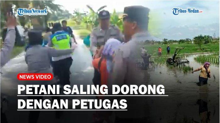 Petani Saling Dorong dengan Petugas saat Eksekusi Lahan di Desa ...