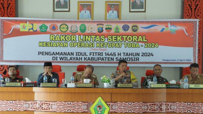 Permatang Kesiapan OPS Ketupat Toba 2024, Polres Samosir Rapat Lintas Sektoral dengan Forkopimda ...