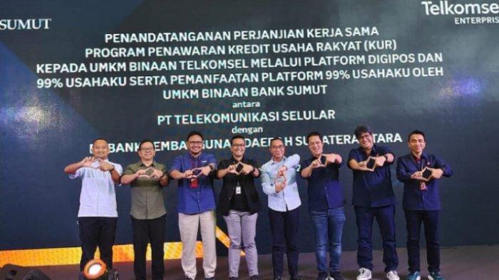 Bank Sumut dan Telkomsel Kerja Sama Salurkan KUR Bagi UMKM Melalui Platform 99 % Usahaku ...