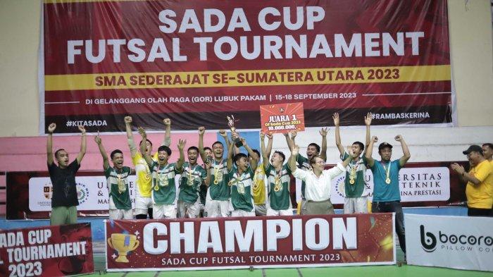 Tim Futsal SMAN 1 Tebingtinggi Juara Sada Cup 2023 - Tribun-medan.com