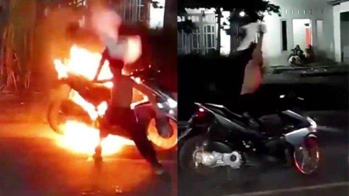 GEGAYAAN Remaja Geber Knalpot Malah Berakhir Motor Kesayangan Ludes Kebakar, Videonya Viral ...