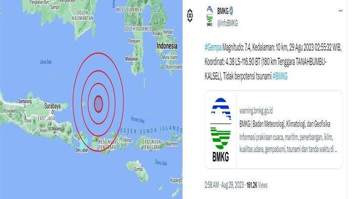 Gempa Terkini Kamis 7 September 2023: Wilayah Indonesia Bagian Timur Sulawesi hingga Papua ...