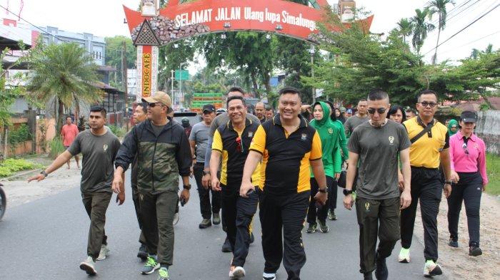 Kapolres Simalungun Ikuti Gerak Jalan Santai Peringatan HUT ke-62 Korem 022/Pantai Timur ...