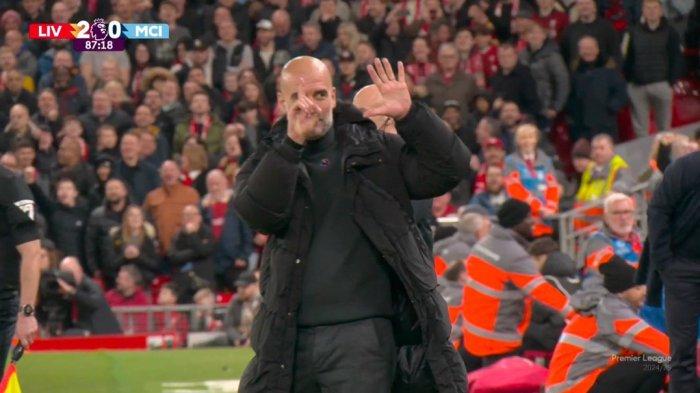 Liga Inggris - Diejek Fans Liverpool, Pep Guardiola Pamer Salam 6 Jari ...