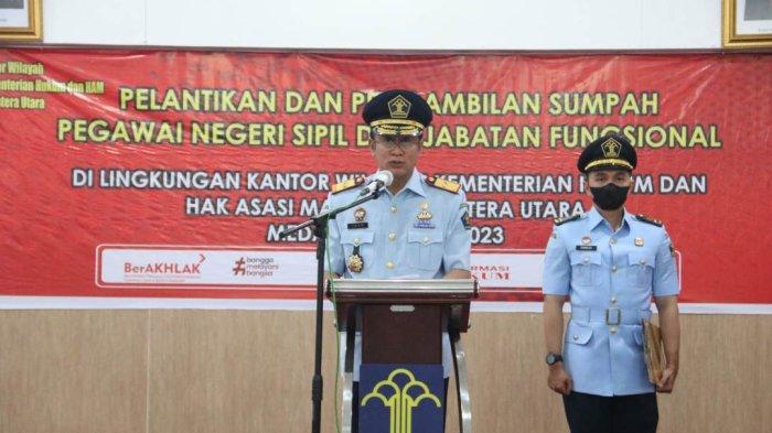 Lantik 96 PNS, Kakanwil Kemenkumham Sumut: Jadilah Figur PNS yang ...