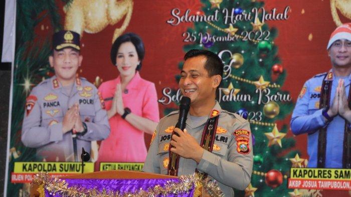 Natal Keluarga Besar Polres Samosir, AKBP Josua: Hendaklah Kita Berubah ...