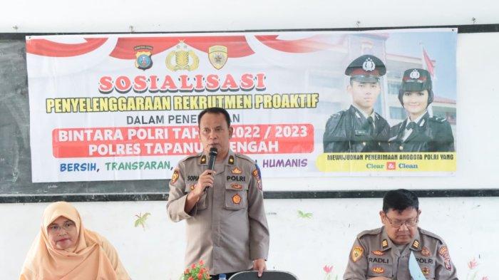 Polres Tapteng Sosialisasi Rekrutmen Proaktif Bintara Polri Tahun 2023 - Tribun-medan.com