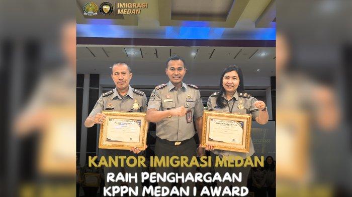 Kantor Imigrasi Medan Raih Penghargaan KPPN Medan I Award - Tribun-medan.com