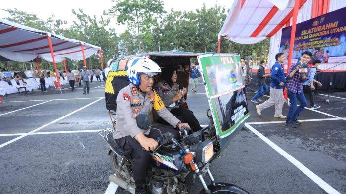 Kapolda Sumut Bawa Becak Bermotor Ajak Masyarakat Tertib Lalulintas ...
