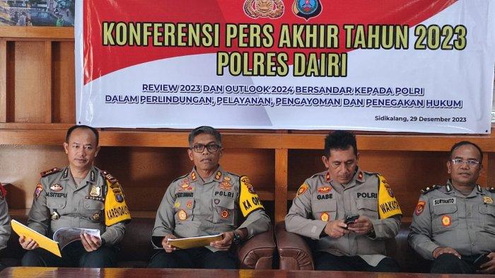 Polres Dairi Catat Ada 796 Kasus Kriminalitas Sepanjang 2023