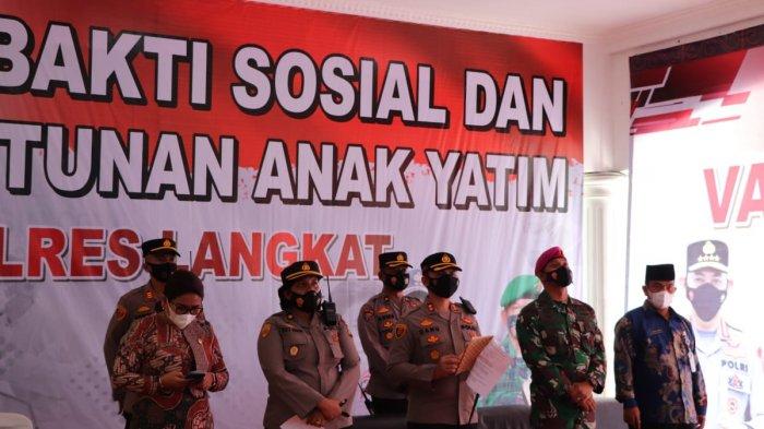 Vaksinasi Massal, Kapolres Langkat Ikut Dalam Zoom Meeting dengan Kapolri - Tribun-medan.com
