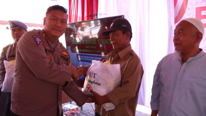 Polres Simalungun Bagi 800 Paket Bansos Dalam Rangka Hari Bhayangkara