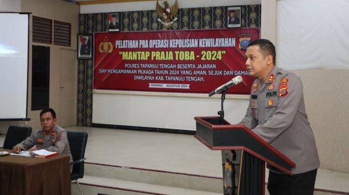 Persiapan Pengamanan Pilkada 2024, Kapolres Tapteng pimpin Latihan Pra-Operasi Mantap Praja Toba ...