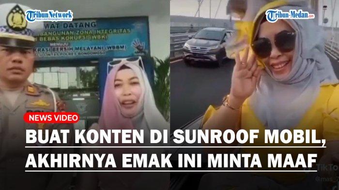 Kerap Bikin Konten di Sunroof Mobil, Emak-emak Akhirnya Minta Maaf di Satlantas Polres Bondowoso ...
