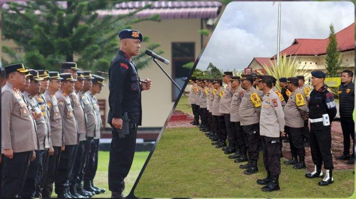 Dansat Brimob Polda Sumut Pimpin Langsung BKO Pengamanan Presiden RI di Humbahas - Tribun-medan.com