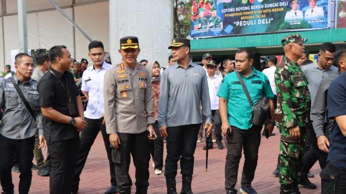 Kapolrestabes Medan Hadiri Pembukaan Gotong royong Bersih Sungai Deli - Tribun-medan.com