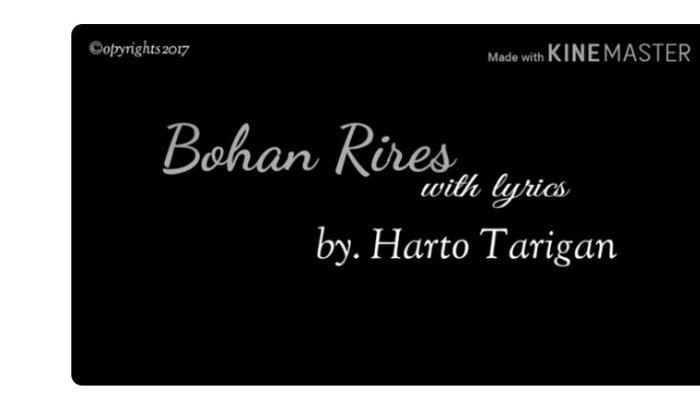 Lirik Lagu Karo Bohan Rires yang Dipopulerkan Harto Tarigan - Tribun-medan.com