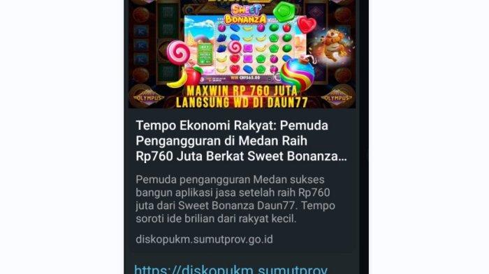Laman Website Resmi DiskopUKM Sumut Diretas, Kadis: Sedang Didalami ...