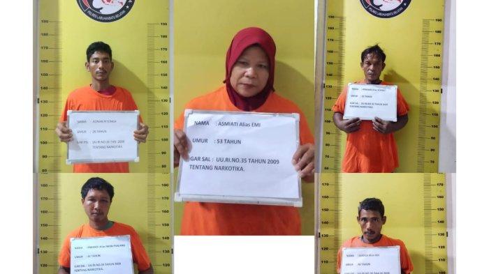 Wanita Lansia Kendalikan Sabu Beserta 4 Jaringannya Diamankan Polres ...
