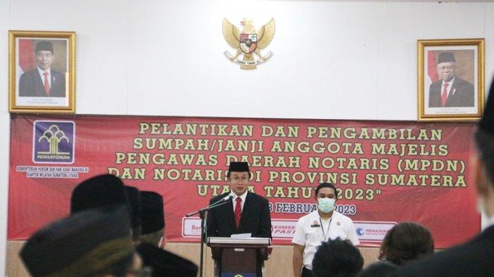 Kepala Kanwil Kemenkumham Sumut Imam Suyudi Lantik Majelis Pengawas Daerah Notaris - Tribun ...