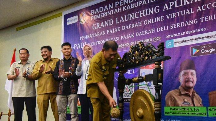 Permudah Masyarakat Bayar Pajak, Pemkab Deliserdang Launching Aplikasi e-PADI - Tribun-medan.com