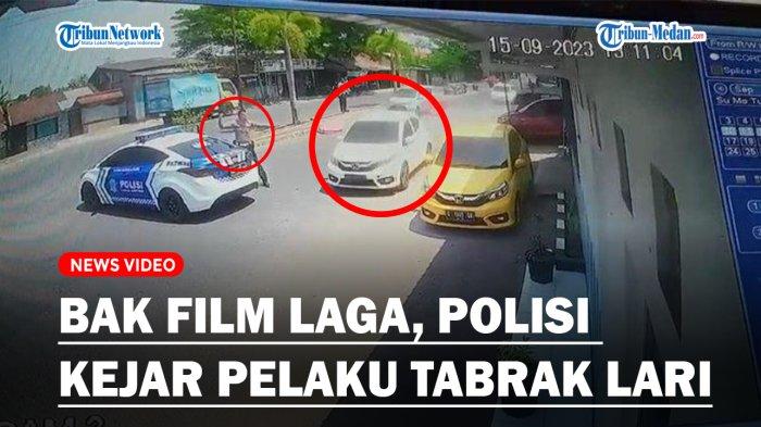 MENDEBARKAN BAK Film Laga, Viral Aksi Polisi Kejar Pengemudi Tabrak Lari - Tribun-medan.com