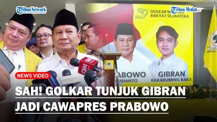 MENGGEBU! Golkar Tunjuk Gibran Jadi Cawapres Prabowo, Airlangga : Saya Serahkan ke Pak Prabowo ...