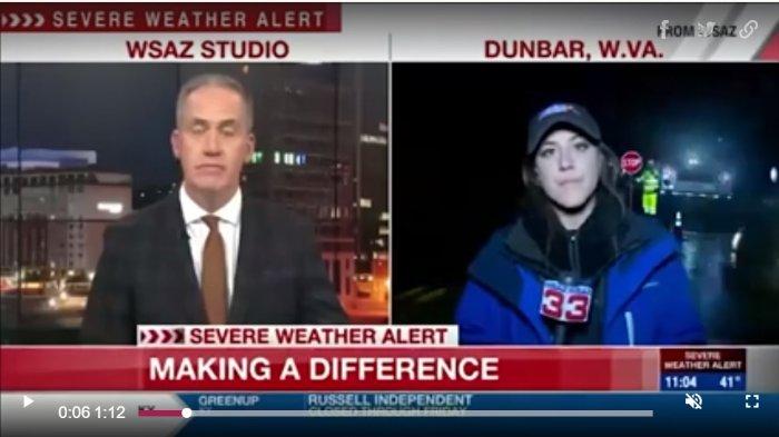 Profesional Dalam Bekerja, Reporter Wanita Ini Tetap Laporkan Siaran ...