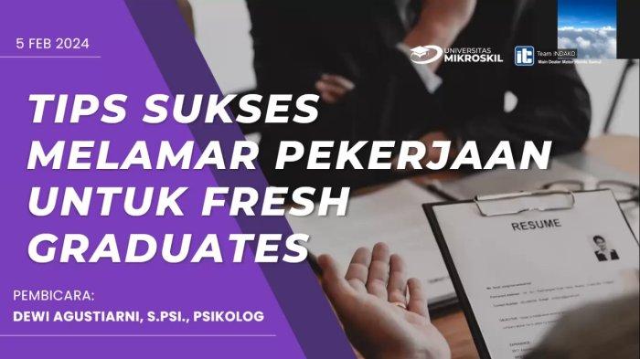 Mikroskil dan Indako Trading Coy Menggelar Webinar Tips Sukses Melamar ...