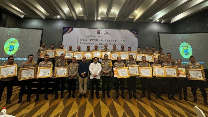 17 Polres Polda Sumut Raih Penghargaan Kualitas Tinggi Pelayanan Publik dari Ombudsman RI ...