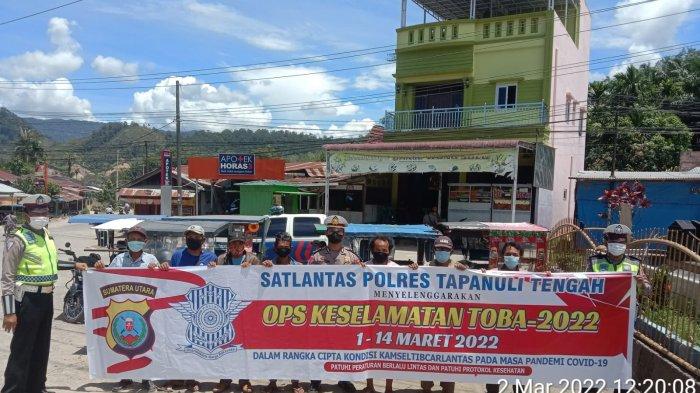 Ops Keselamatan Toba 2022, Polres Tapteng Bagikan Masker Gratis - Tribun-medan.com
