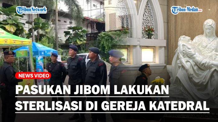 Pasukan Jibom Brimob Polda Sumut Lakukan Sterlisasi di Gereja Katedral ...