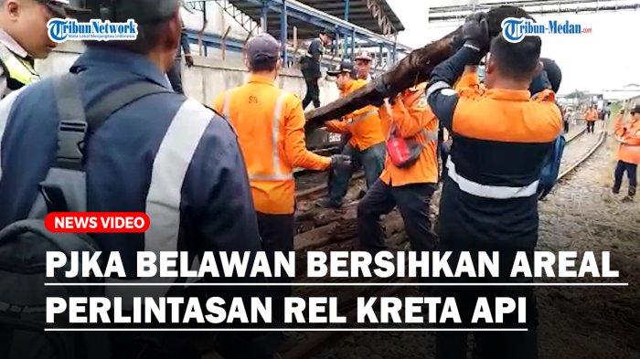 Untuk Menjaga Keselamatan Aktivitas Kereta Api, Petugas PJKA Belawan Monitoring Rel dari Sampah ...