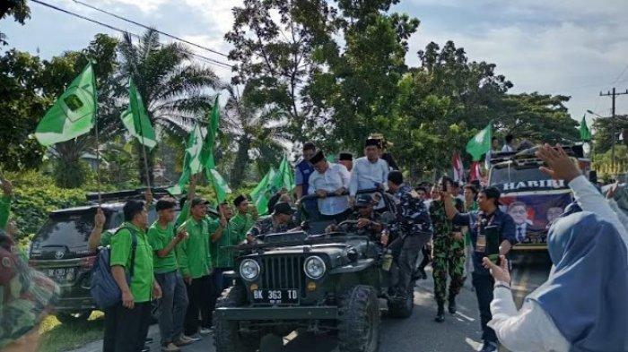 Ribuan Pendukung Antarkan Yusuf Siregar dan Bayu Sumantri Daftar ke KPU Deli Serdang - Tribun ...