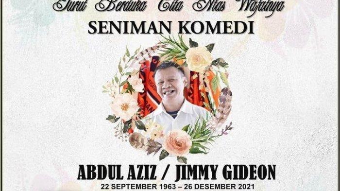 KABAR DUKA dari Pelawak Derry 4 Sekawan, Jimmy Gideon Meninggal Dunia ...